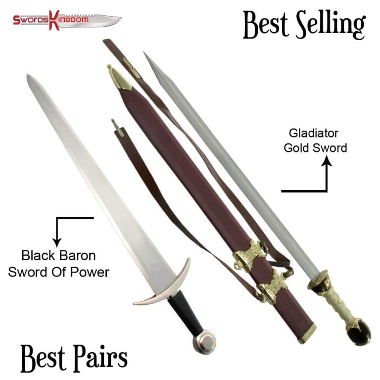 Medieval Inspired Baron Sword Black Edition & Gladiator Movie Maximus ...
