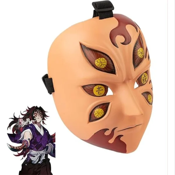 Demon Slayer Kokushibo Face Resin Mask Replica - SwordsKingdom UK