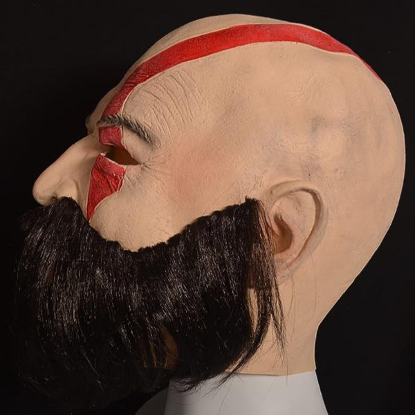 Kratos God of War Battle-Worn Latex Cosplay Mask - SwordsKingdom UK