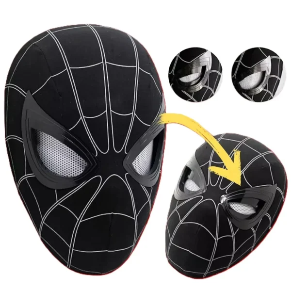 Noir Spider-Man Light-Up Interactive Mask with Remote - SwordsKingdom UK