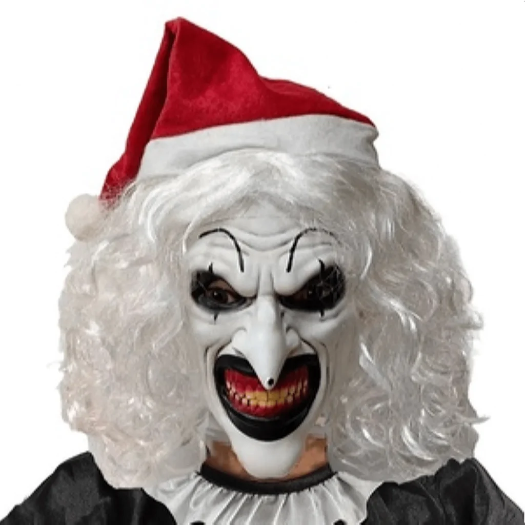 Terrifier 3 Art the Clown Santa Horror Latex Mask - SwordsKingdom UK